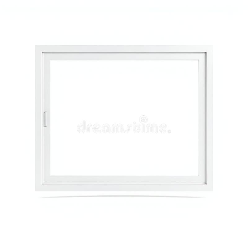 White Window Frame Isolated on White Background Stock Illustration ...