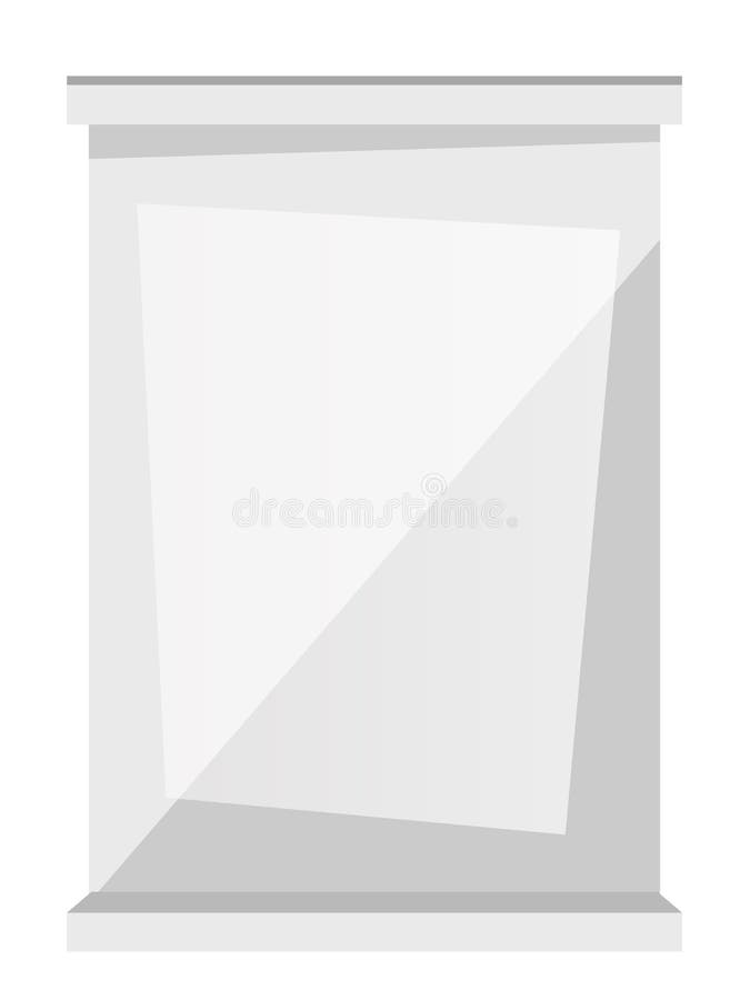 White Window Frame Vector Cartoon Illustration. Stock Vector ...