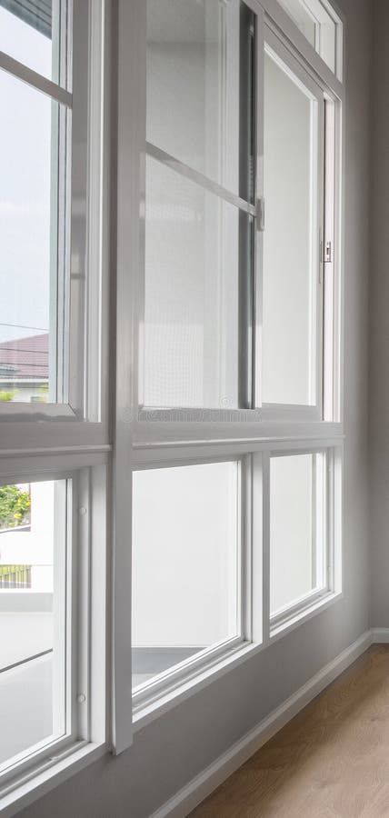 White Window Inside the House Stock Image - Image of frame, light ...