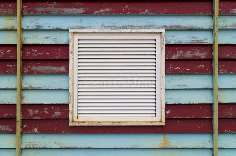 White Window of Old Beach Hut Stock Image - Image of window, white ...