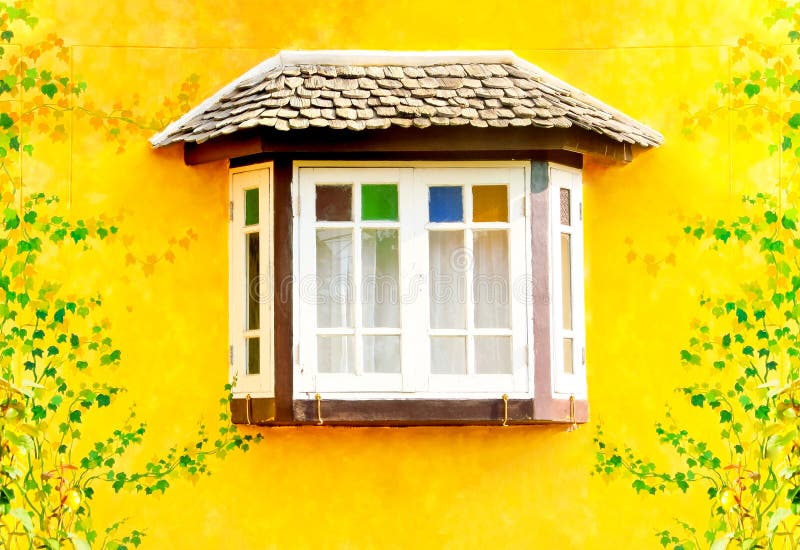 White window stock image. Image of village, house, urban - 40500745