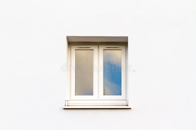 WHite Window on a White Wall Stock Image - Image of full, study: 181547767
