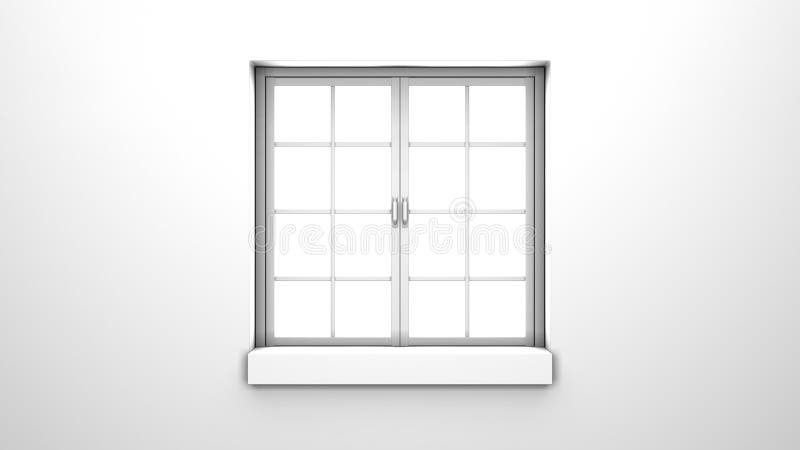 White Window with White Background. Stock Illustration - Illustration ...