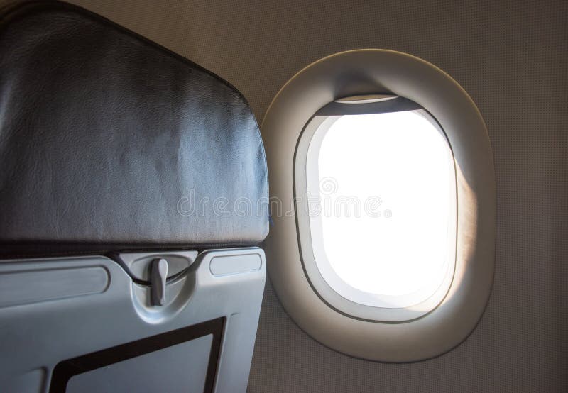 White Windows Inside an Aircraft Stock Photo - Image of comfortable ...