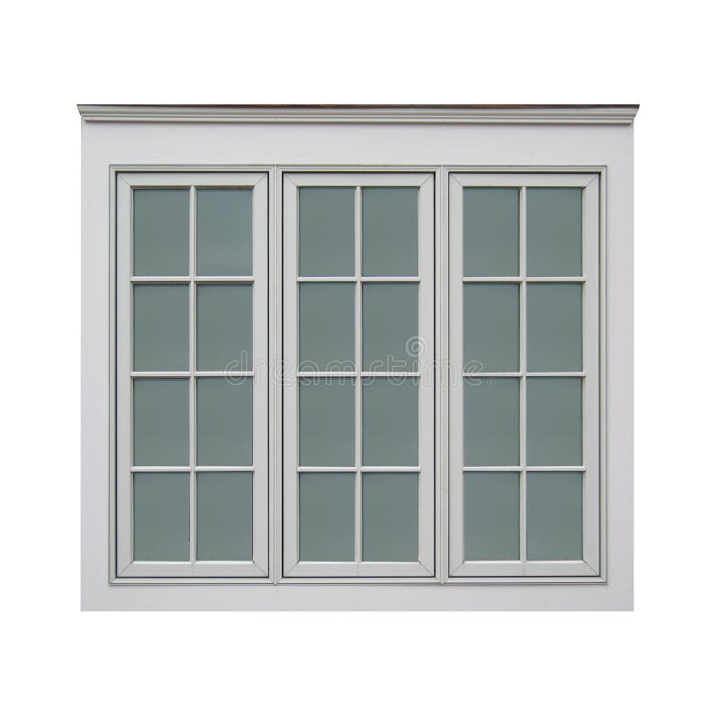 White Windows Isolated on White Background Stock Photo - Image of glass ...