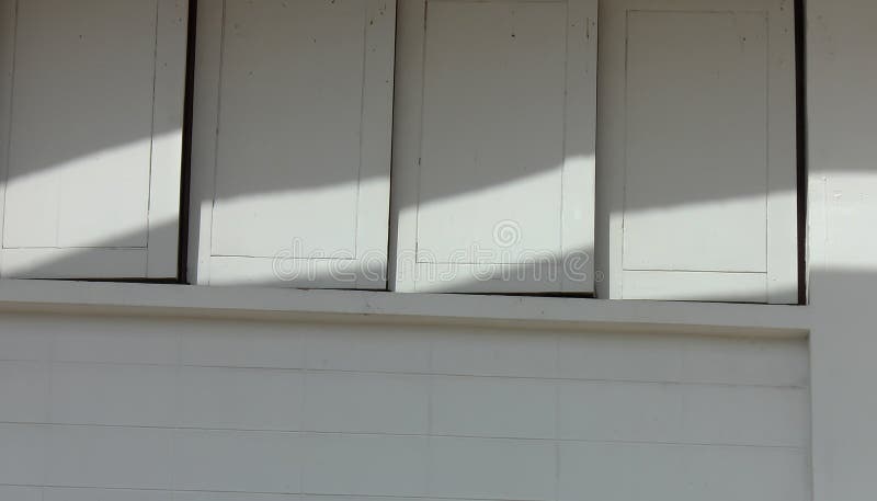 White Windows and Light Shadow Stock Photo - Image of home, empty ...