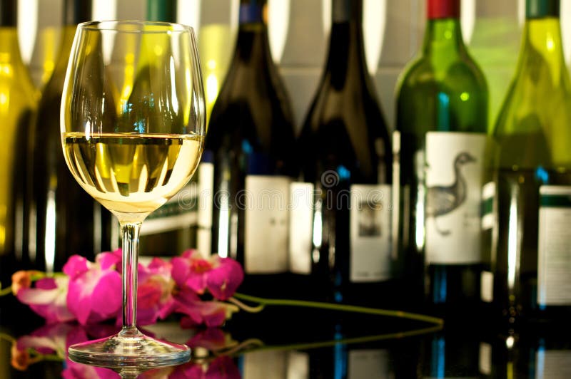 White Wine stock image. Image of bottle, dinner, wine - 17290685