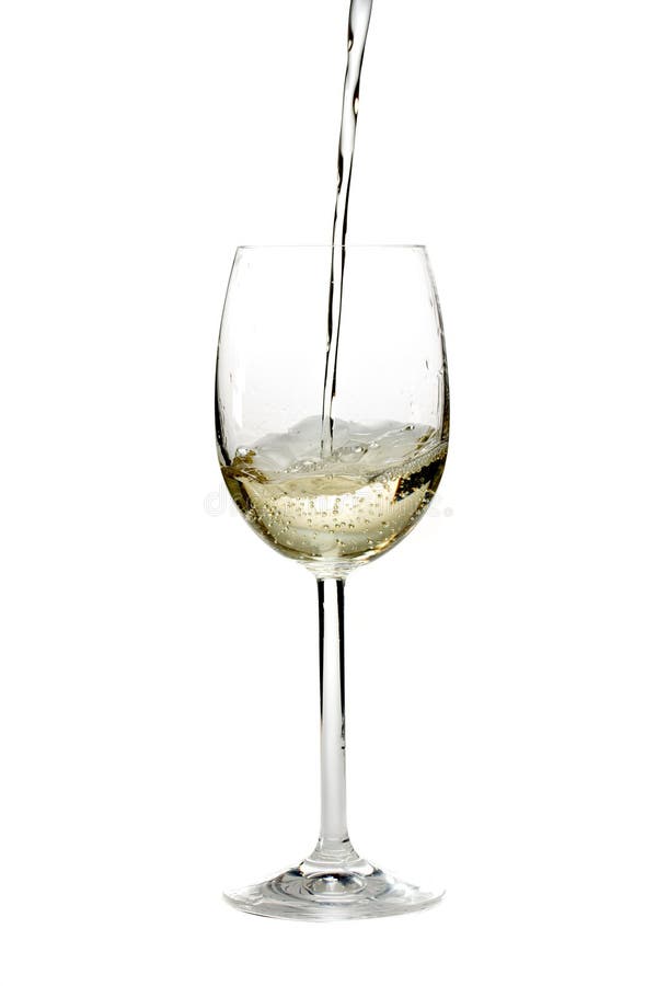 White wine glasses stock photo. Image of flow, pour, drink - 40221530