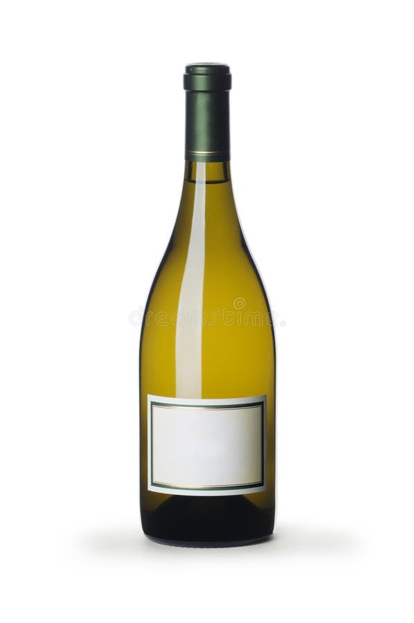 White wine bottle stock photo. Image of shape, lite, gold - 4552862