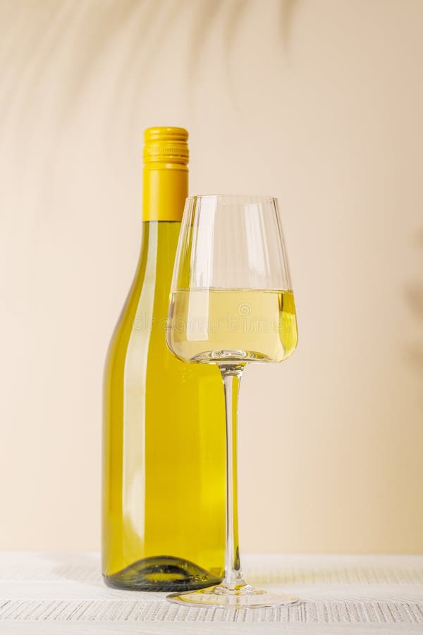 White Wine Bottle and Wine Glass Stock Image - Image of opener, bottles ...