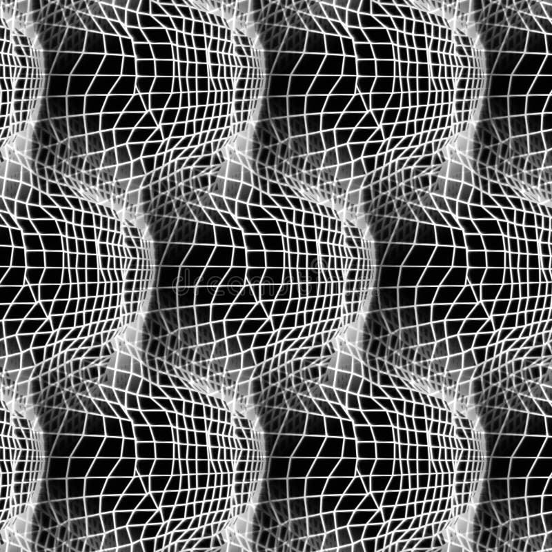 White Wire Frame on Black Background Stock Illustration - Illustration ...