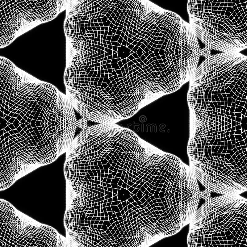 White Wire Frame on Black Background Stock Illustration - Illustration ...