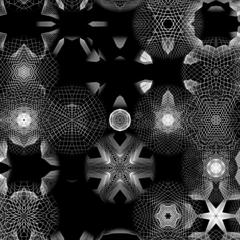 White Wire Frame on Black Background Stock Illustration - Illustration ...