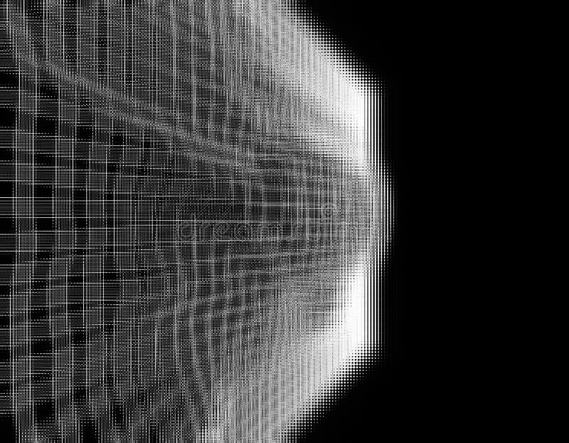 White Wire Frame on Black Background Stock Illustration - Illustration ...