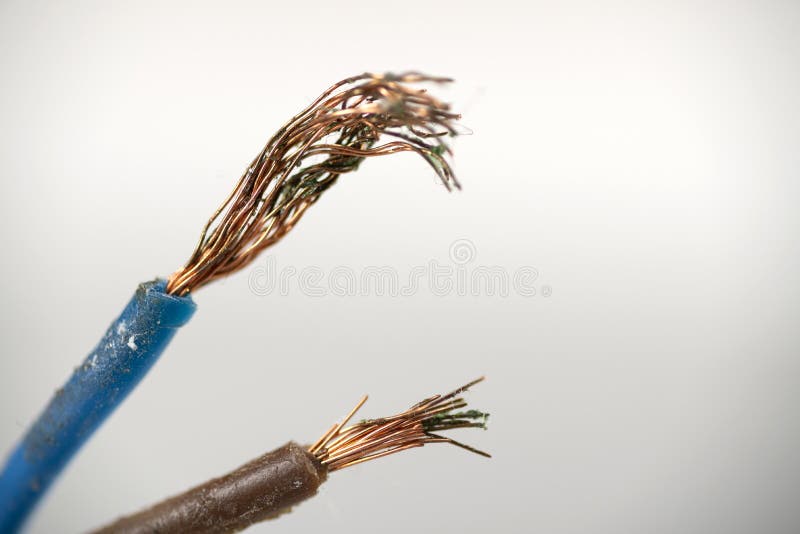 Broken electrical cable stock photo. Image of defect - 42799288