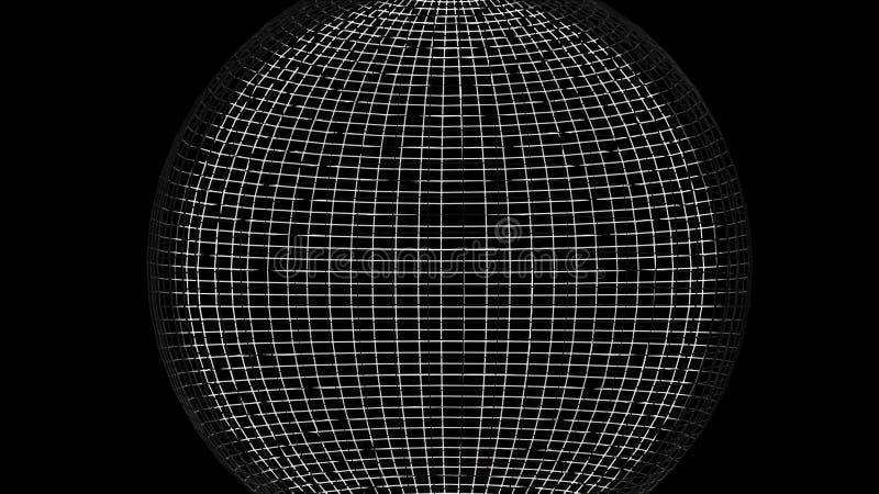 White wireframe sphere stock illustration. Illustration of 2160p ...