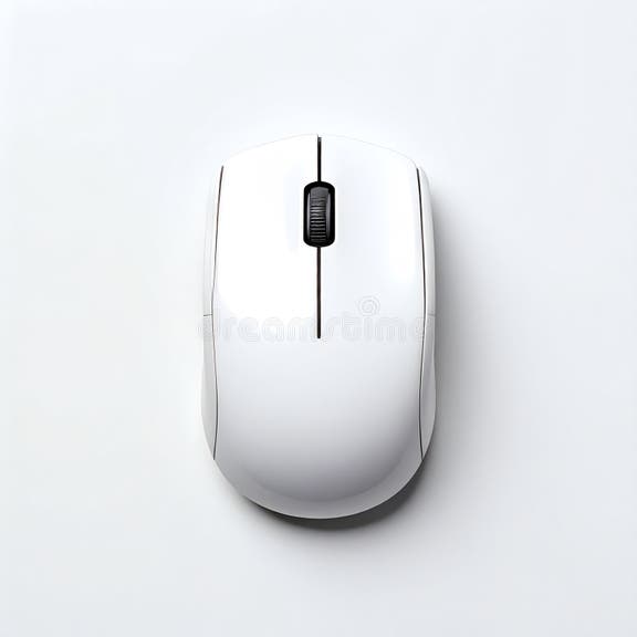 White Wireless Computer Mouse on White Background Stock Image - Image ...
