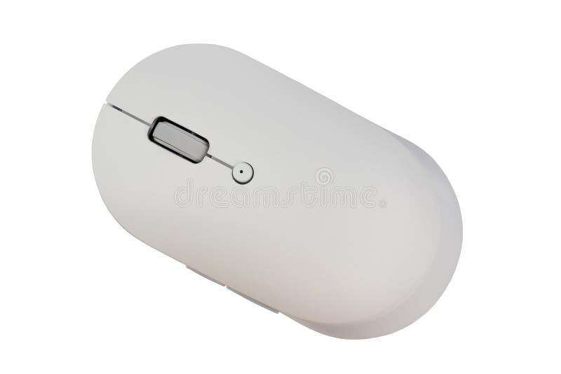 White Wireless Computer Mouse with Bluetooth, Isolated Stock Photo ...