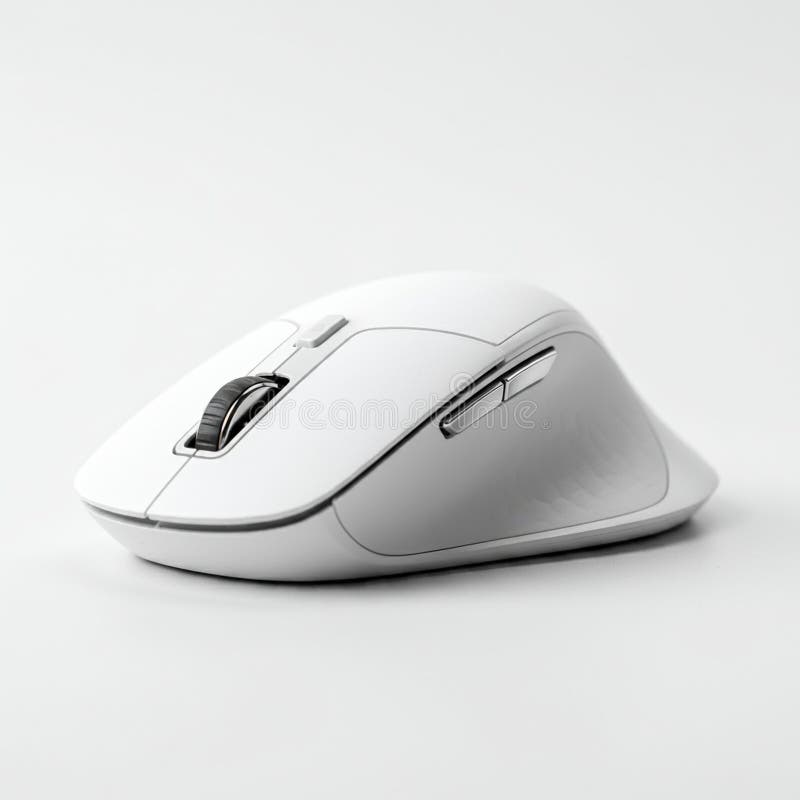 White Wireless Computer Mouse with a Sleek, Ergonomic Design. it ...