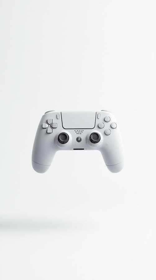 White Wireless Game Controller Floating on a Minimal Background Stock ...