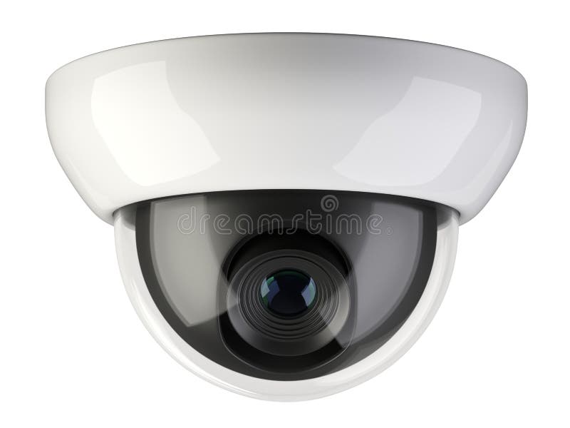 White Wireless Security Surveillance Camera - Ball Shaped Stock ...
