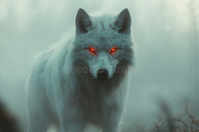 Albino Wolf Red Eyes