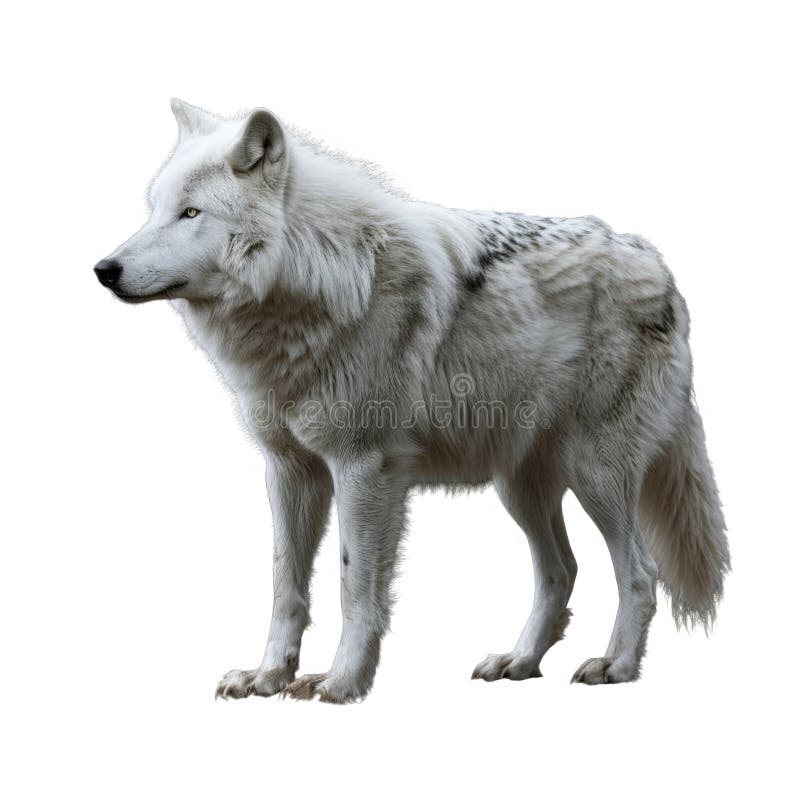 A White Wolf Standing stock image. Illustration of pose - 331908943