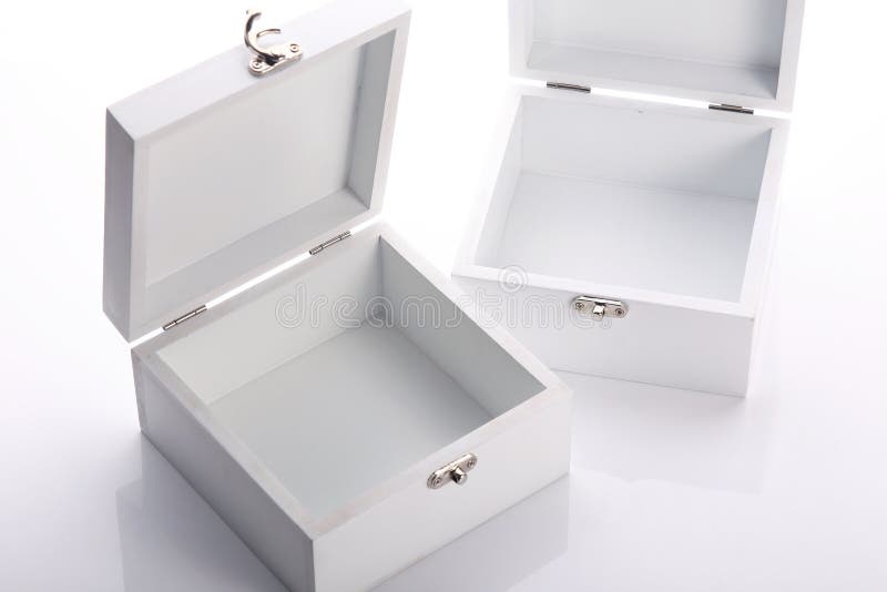 White Wood Box Open of the Product Stock Photo - Image of empty, pack ...