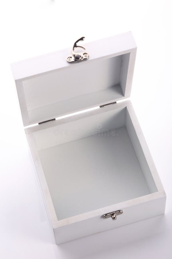 White Wood Box Open of the Product Stock Image - Image of open, decor ...