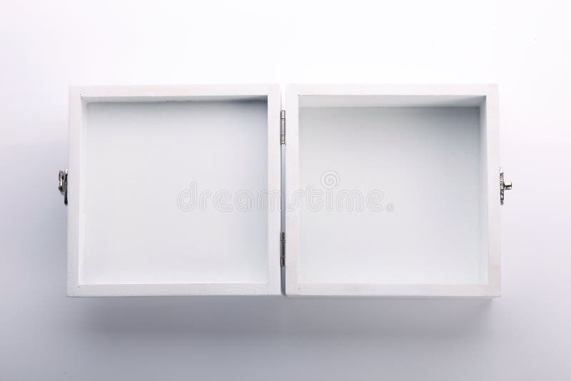 White Wood Box Open of the Product Stock Image - Image of design, store ...