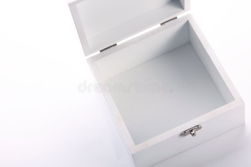White Wood Box Open of the Product Stock Image - Image of collection ...