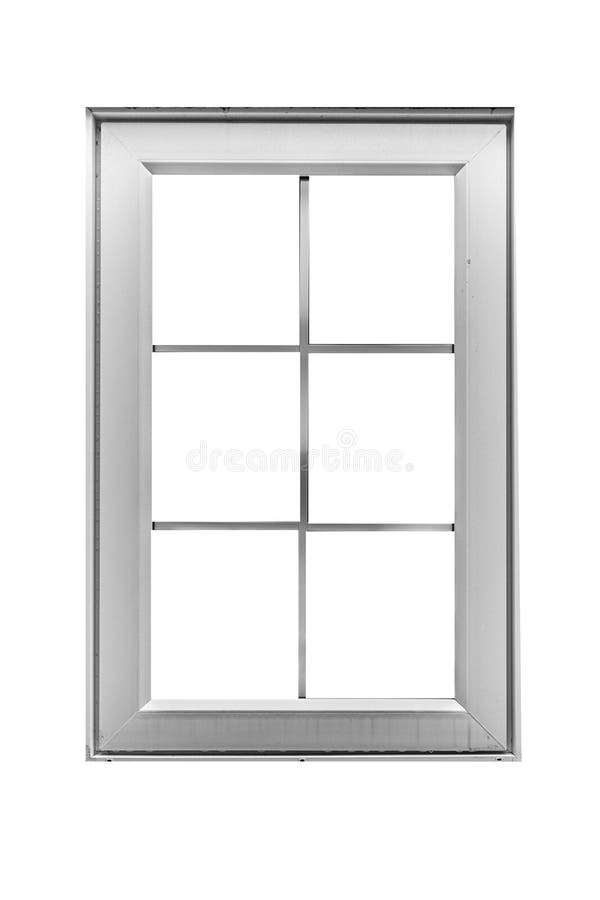 White Wood Window Frame Isolated Stock Image - Image of grid, interior ...