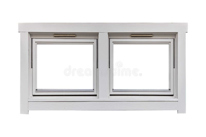 White Wood Window Frame Isolated Stock Image - Image of design ...