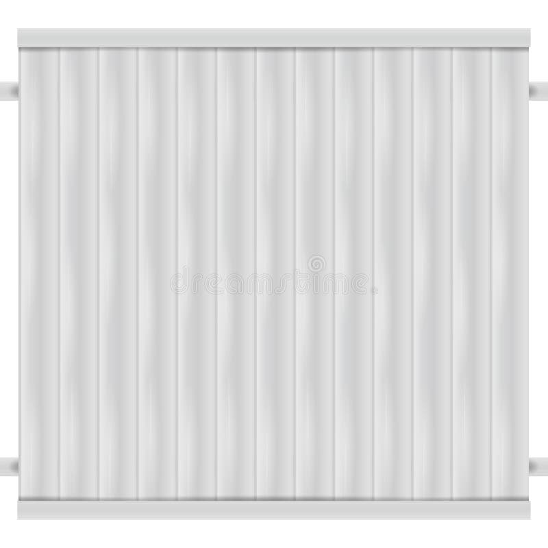 White Wooden Fence. Fence Section Stock Vector - Illustration of ...