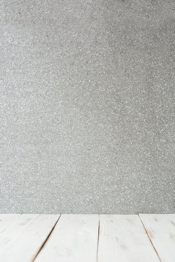 White Wooden Floor and Silver Glitter Background Stock Photo - Image of background, wood: 73684900