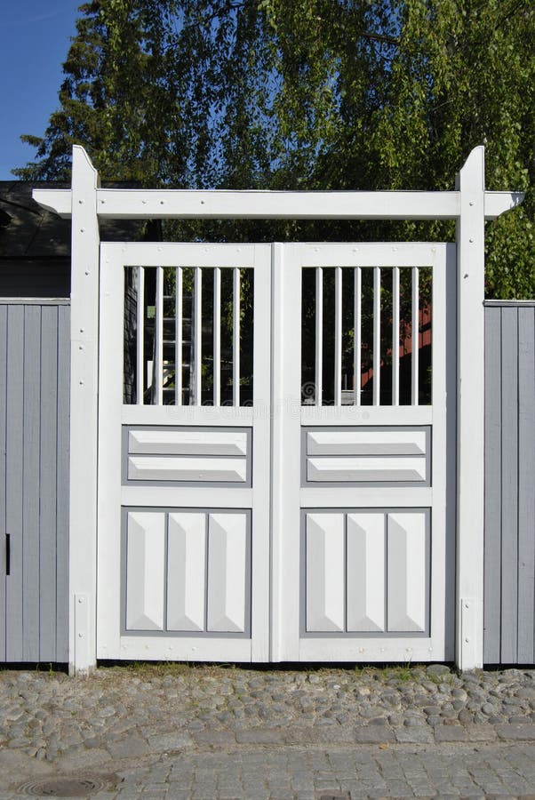 White Wooden Gate stock photo. Image of collection, gate - 21763198