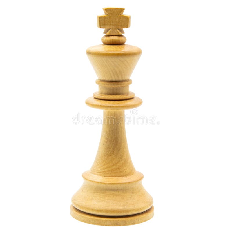 White Wooden King Chess Piece Stock Photo - Image of isolated, king ...