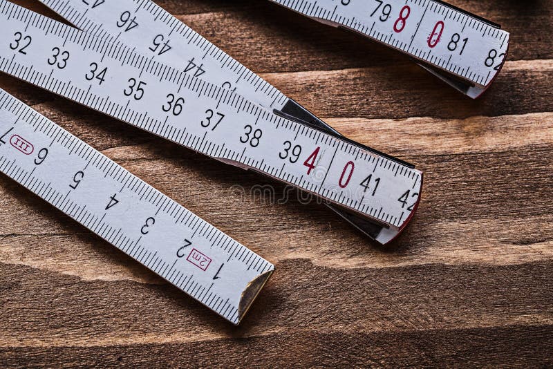 White Wooden Meter on Wood Board Horizontal View Construction Co Stock ...