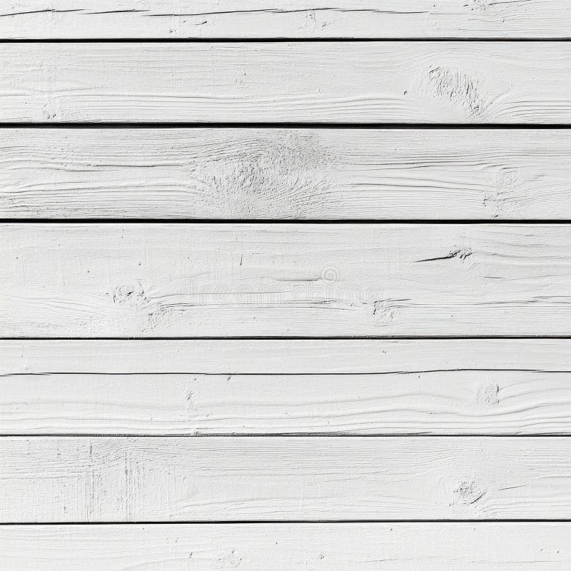 White Wooden Plank Pattern with Natural Grain and Horizontal Lining ...