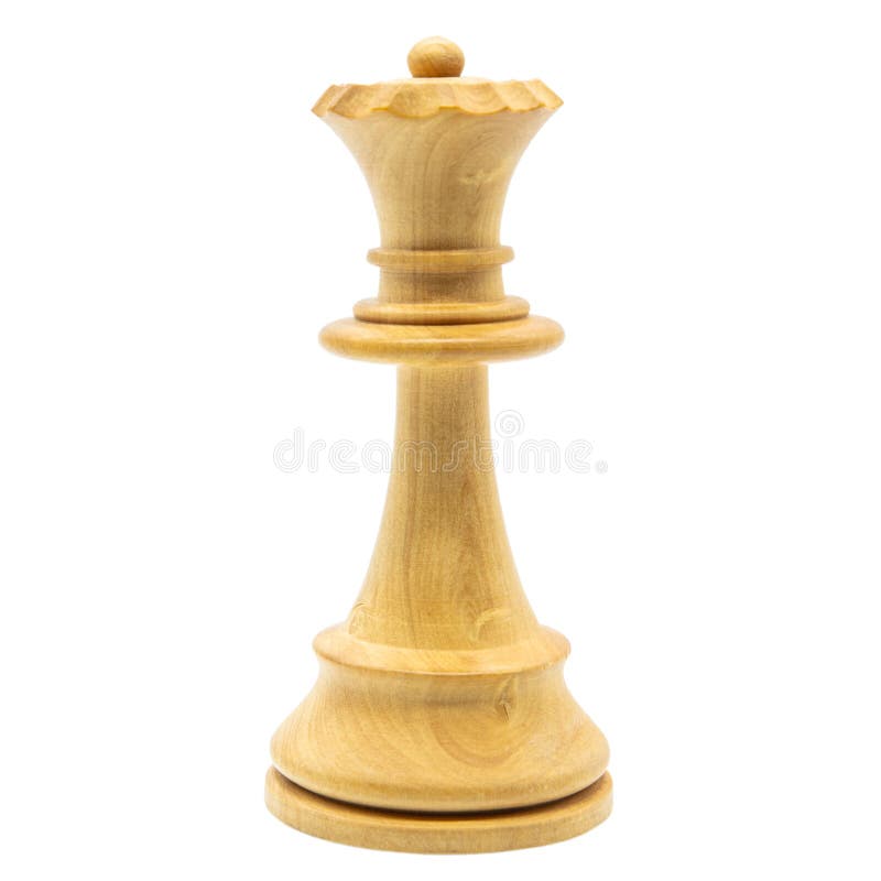 White Wooden Queen Chess Piece Stock Photo - Image of transparent ...