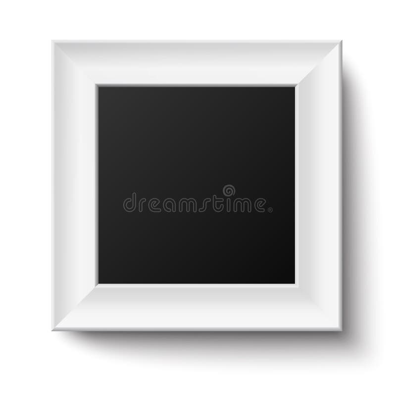 White Wooden Square Frame Isolated Stock Vector - Illustration of ...