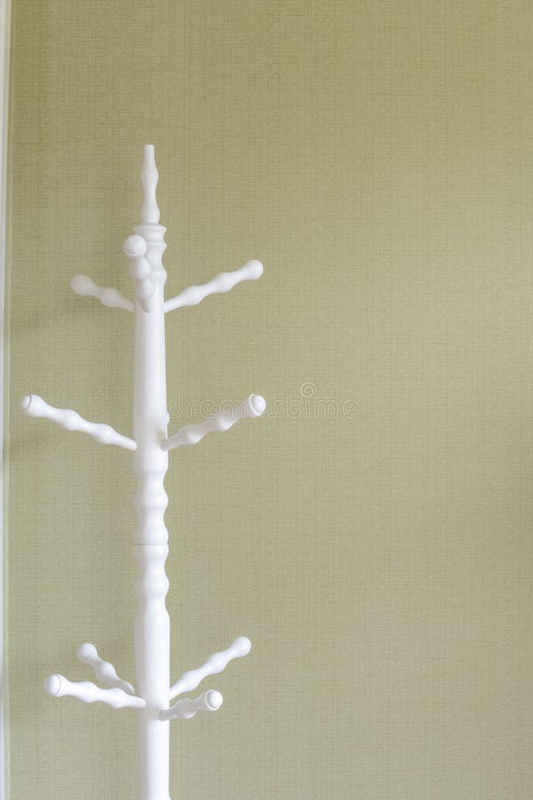 White Wooden Standing Cloth Rack Stock Photo - Image of hanging, hanger ...