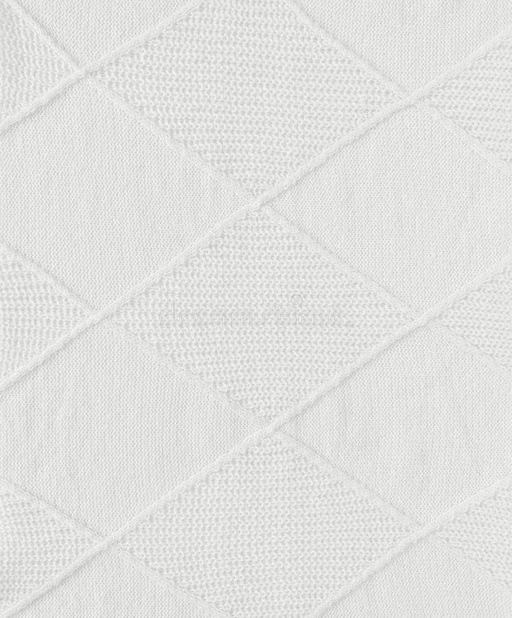 White Wool Knitted Pattern with Diamond Shapes, Texture Background ...