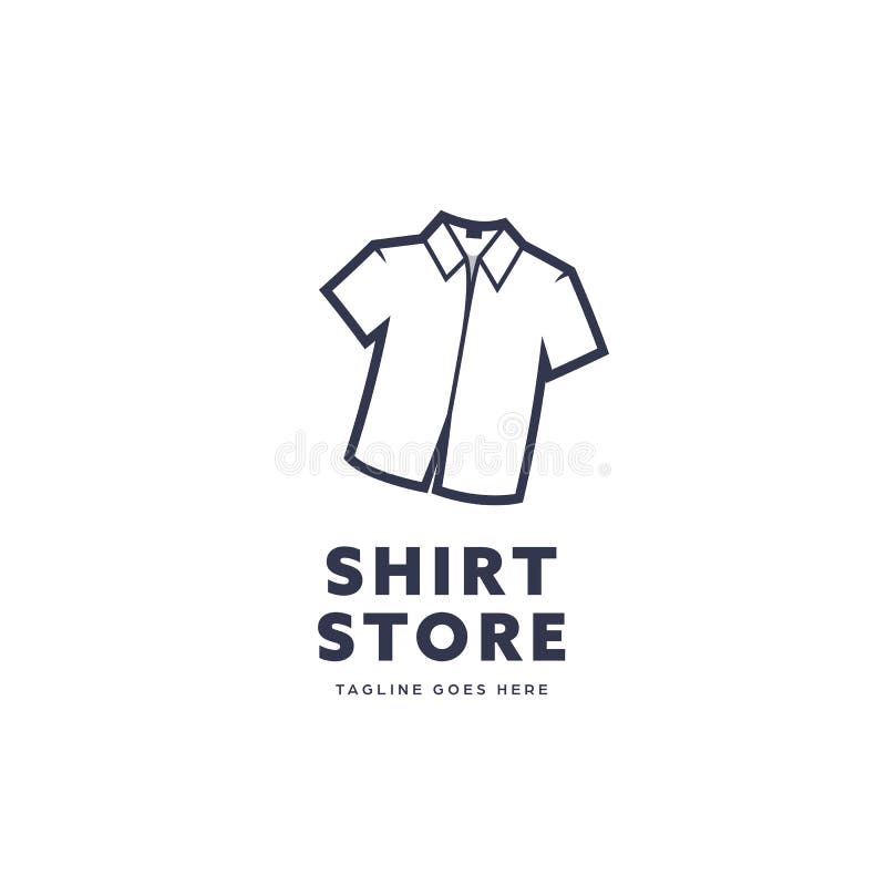 White Work Shirt Store Logo Icon Template Stock Vector - Illustration ...