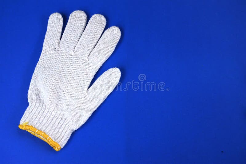 Top View White Working and Garden,Construction Cloth Gloves Isolate on ...