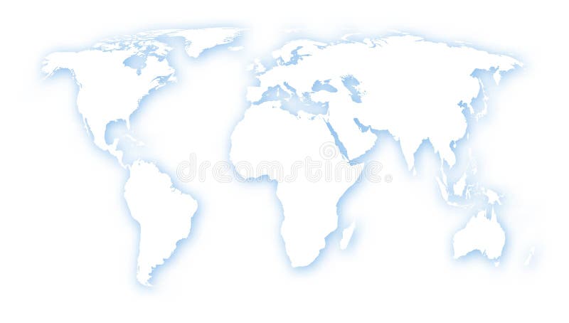 White World Map with Light Blue Shadow. Made for World News and ...