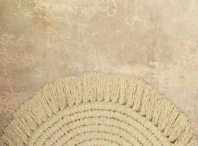 White Woven Macrame Round Pattern Vintage Worn Background Stock Photo ...