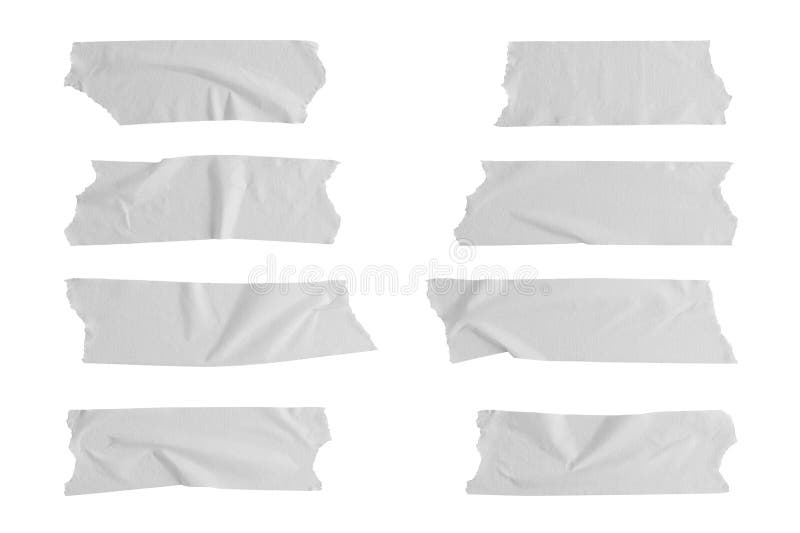 White Wrinkled Adhesive Tape Isolated on White Background. White Sticky ...