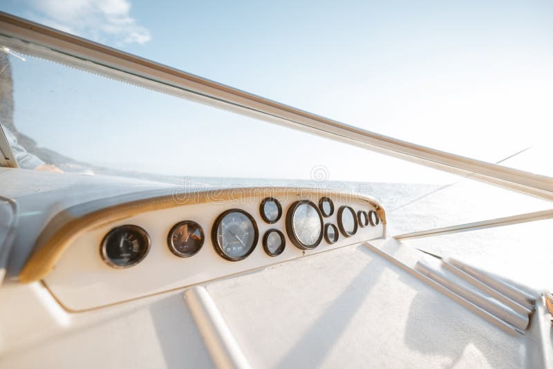 Yacht dashboard stock image. Image of cruise, boat, yachting - 174628697