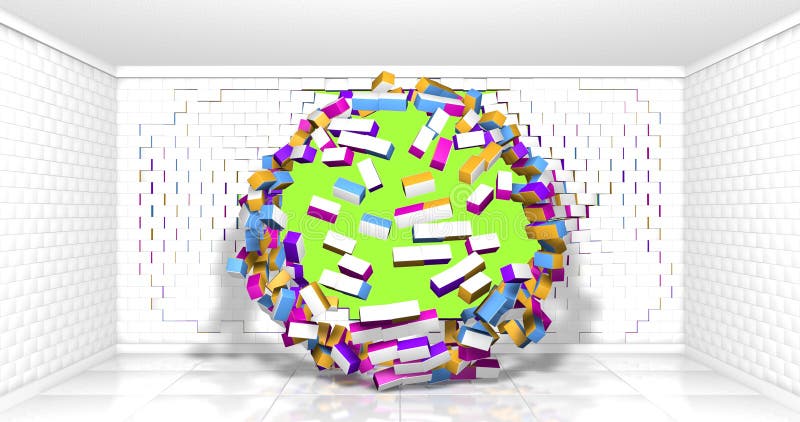 Exploding Bricks Stock Illustrations – 87 Exploding Bricks Stock ...